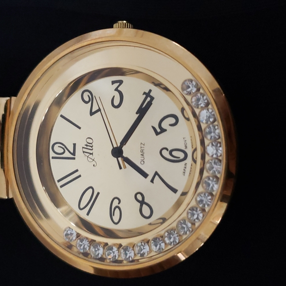 Alto | Jewelry | Vtg Alto Wrist Watch Stretch Band Movable Swarovski ...